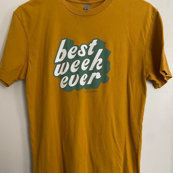 Tops | Fuge Camps Best Week Ever Yellow Tshirt | Poshmark